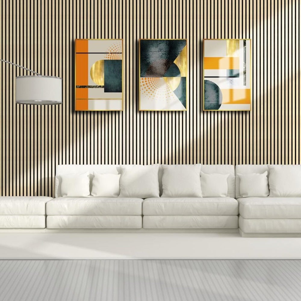 Washed Oak Acoustic Slat Wall Panel 600mm x 2600mm - National Plastics